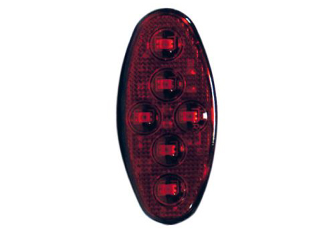 Red oval LED strobe light - Vignal| Vignal Group