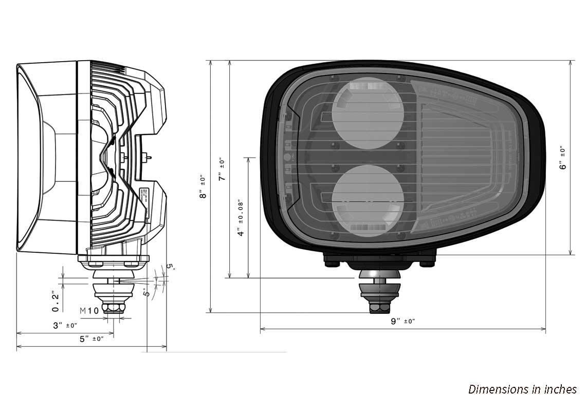 Kit Driving light left and right SAE LED 12/24V de-icing - Vignal ...