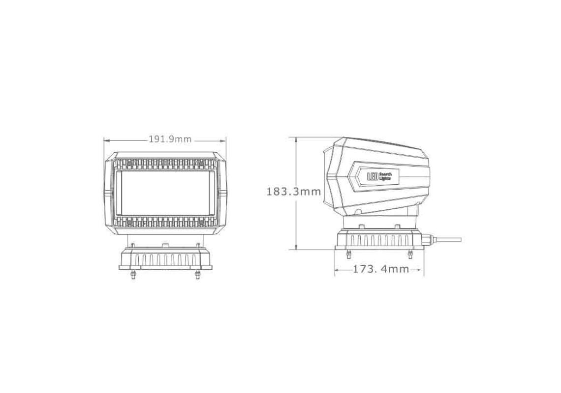 360° motorized LED searchlight smartphone control - Vignal| Vignal Group