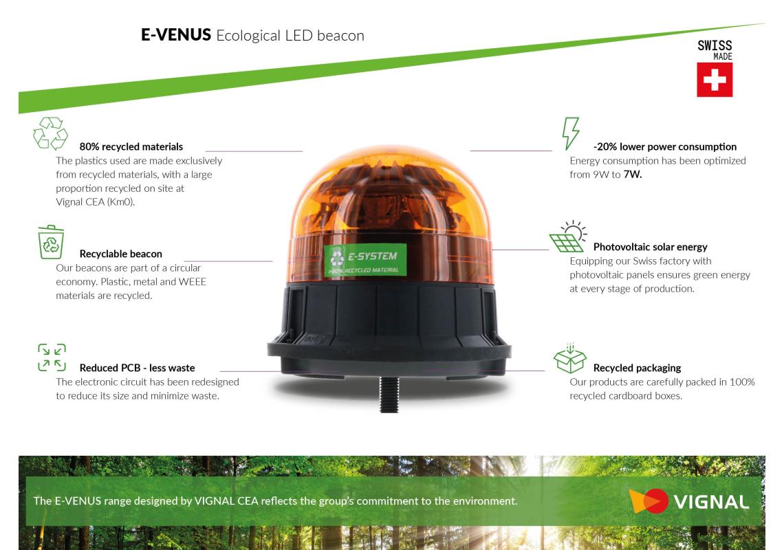 LED ecological beacon to be screwed double flash amber - 1 screws ...