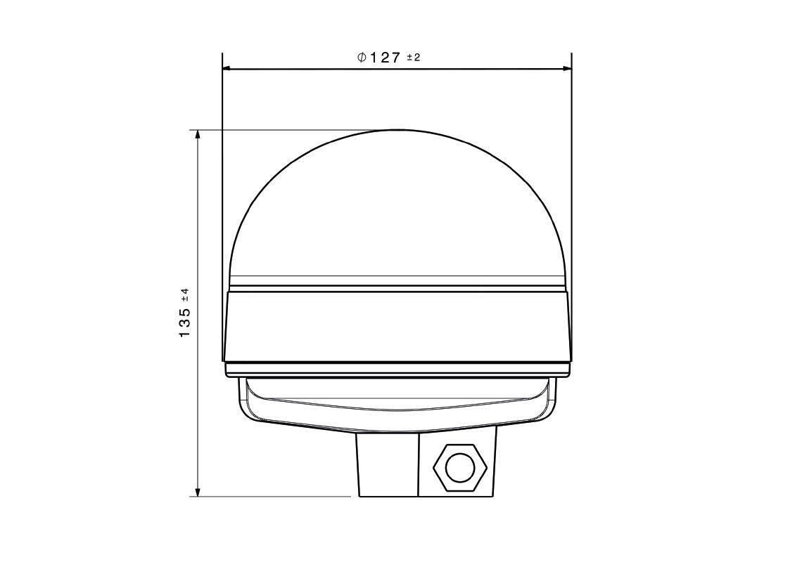 LED ecological beacon rigid pole, amber double flash - Vignal| Vignal Group