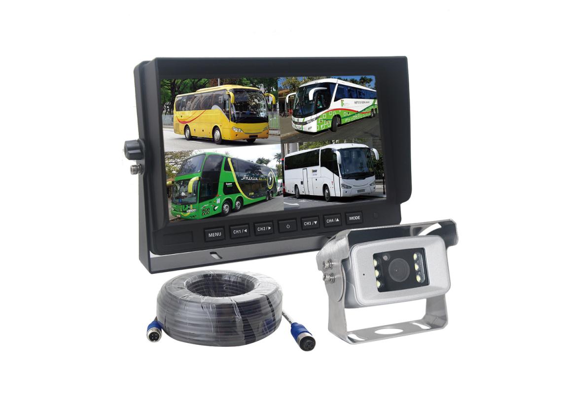 Complete wired kit with AHD 10" quad view screen and HD 1080P stainless ...