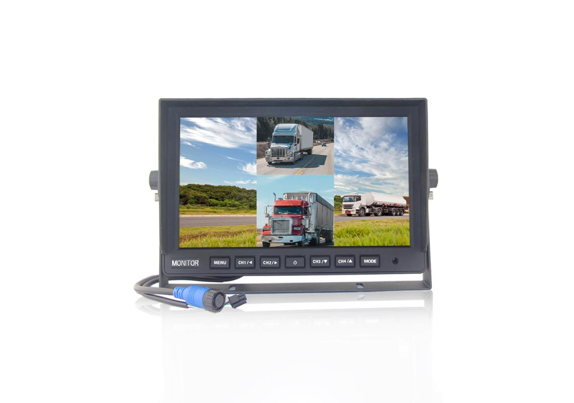 Complete wired kit with AHD 10" quad view screen and HD 1080P stainless ...