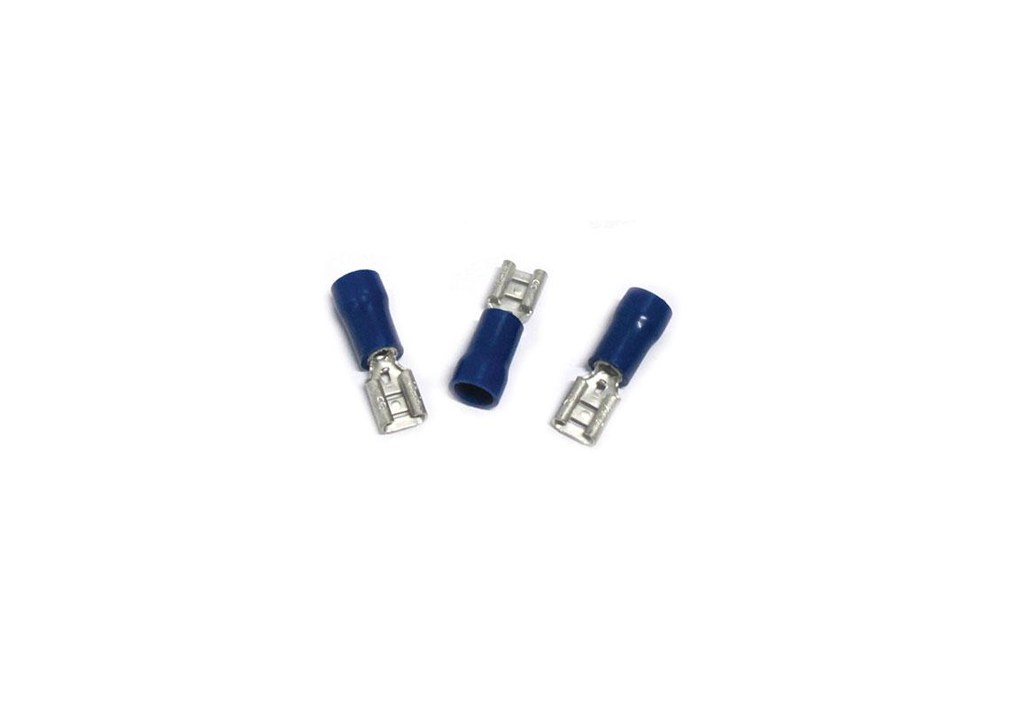 100 BLUE PRE-INSULATED FEMALE FLAT PODS WITH PVC SLEEVE - CABLE SECTION ...