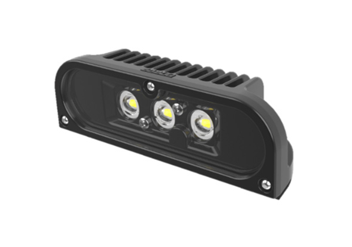 Lateral white LED exterior wall mounted lighting for bus and coach ...