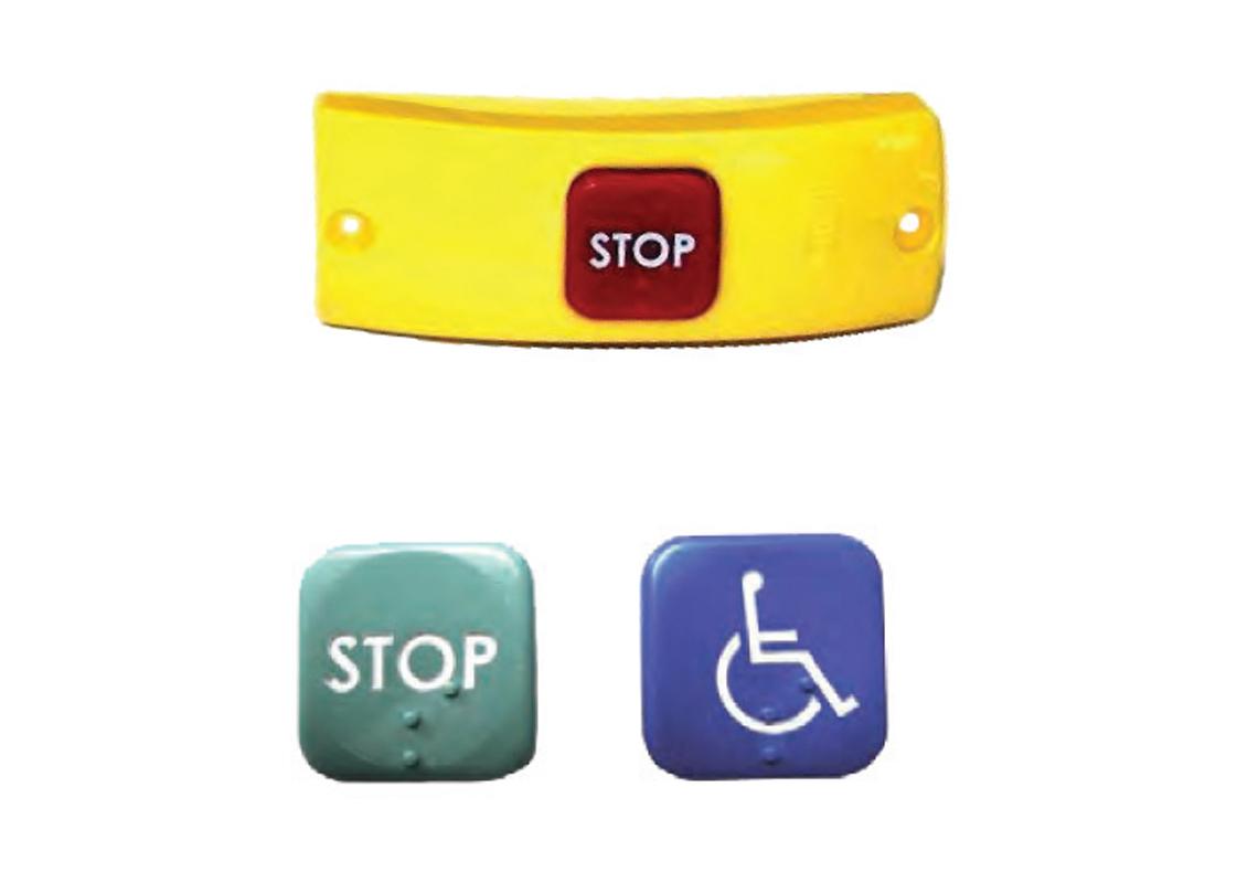 Wireless button on handrail or wall mounted for bus/coach - Vignal ...
