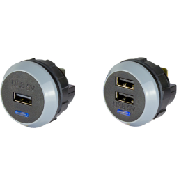 Round USB socket with 2 plugs - Vignal| Vignal Group