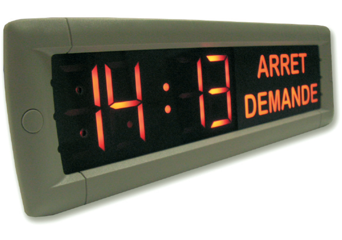Custom-made LED clock to be fitted for bus or coach - Vignal| Vignal Group