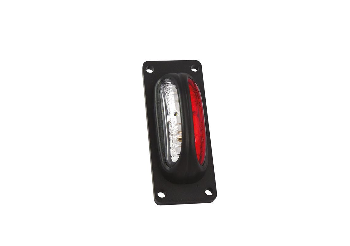 End outline marker lamp LED 12/24V cristal + red - Vignal| Vignal Group