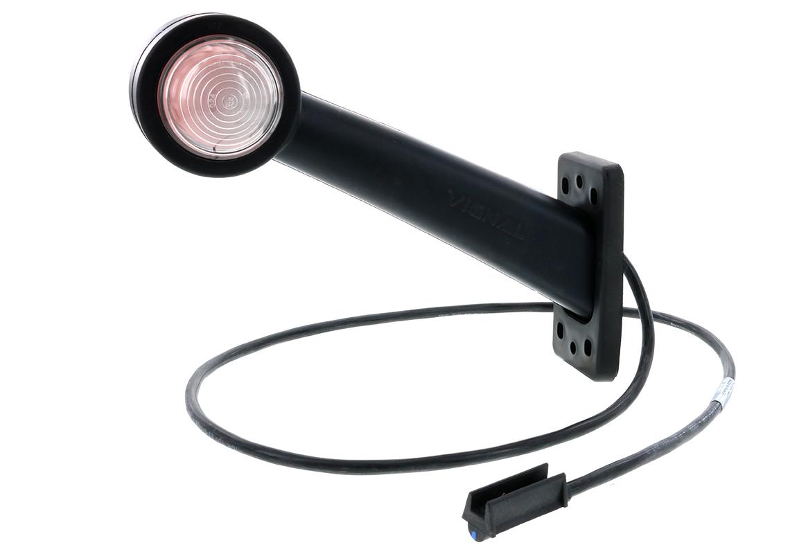 End outline marker lamp Bulbs 12/24V cristal + red cable click in ...