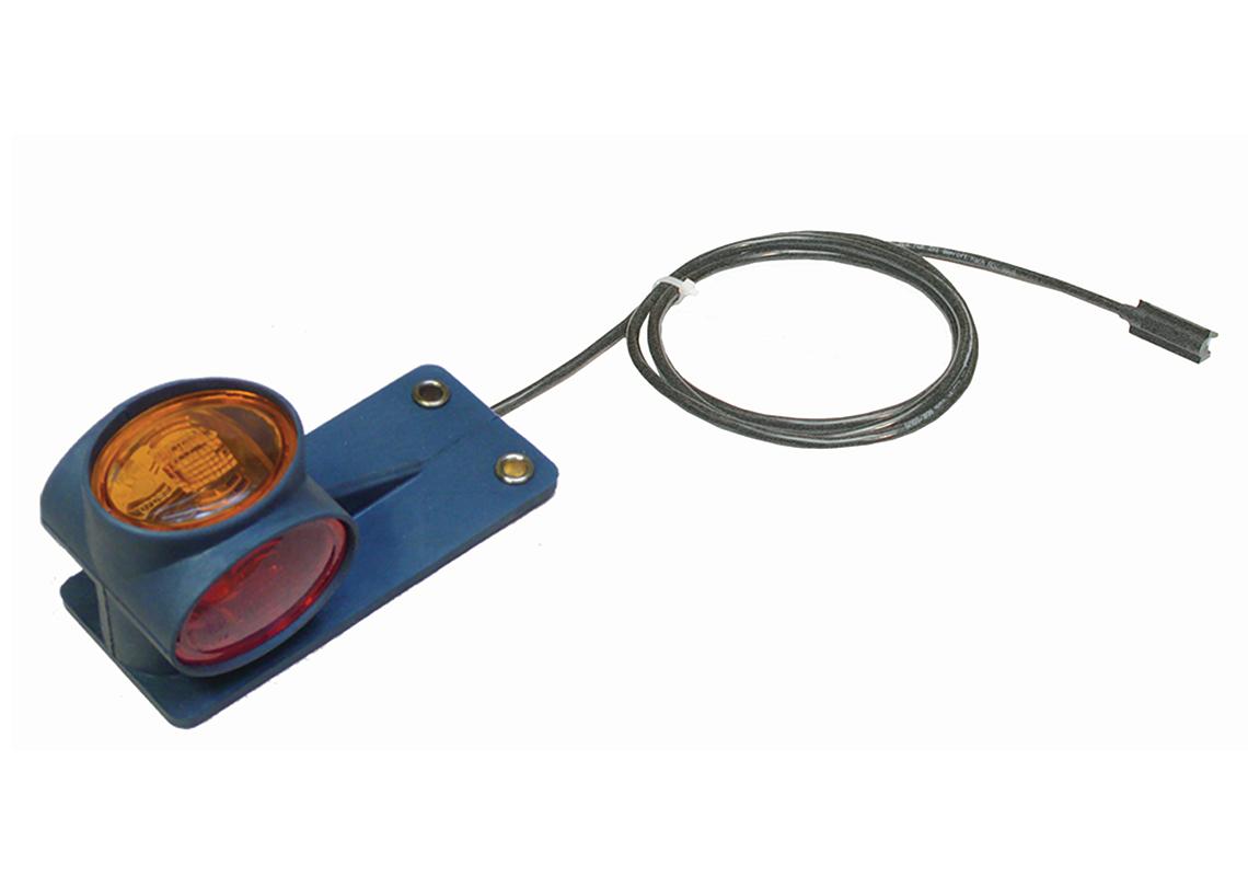 End outline marker lamp Bulbs 12/24V cristal + red + amber cable click ...