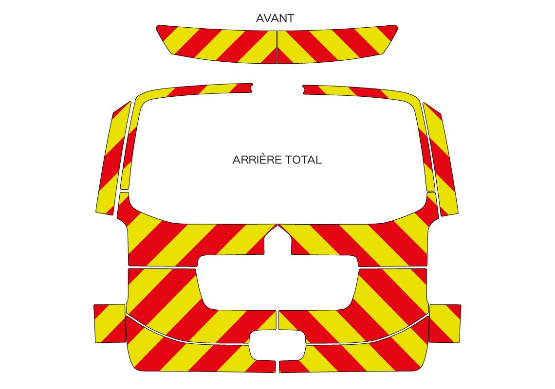 Pre-cut chevron kit FIRE TRUCK AVERY PEUGEOT EXPERT 2016-2023 - Vignal ...