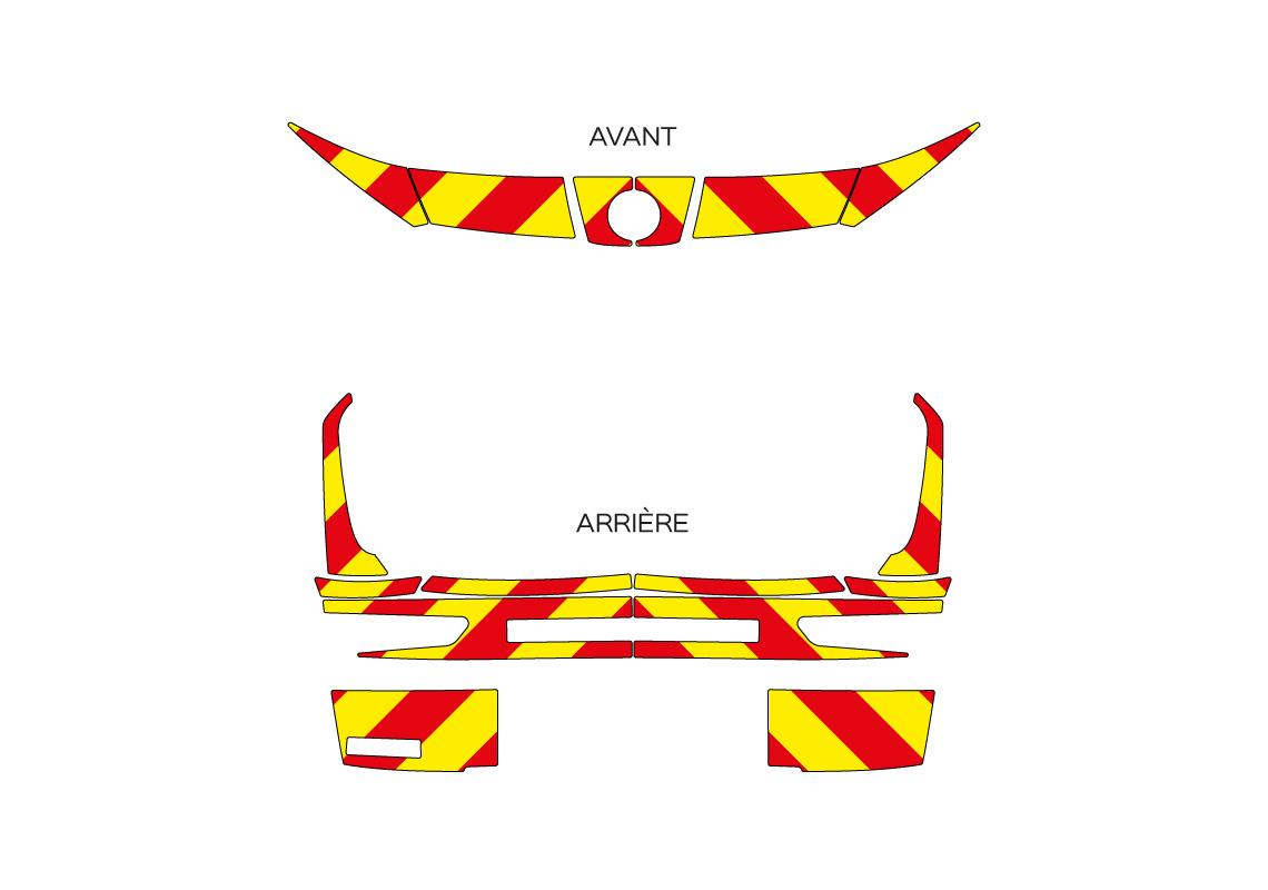 Pre-cut chevron kit FIRE TRUCK AVERY PEUGEOT EXPERT 2016-2023 - Vignal ...